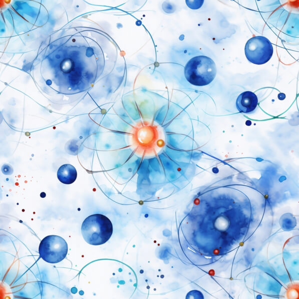 Download Abstract Blue, Orange, and Green Atoms Pattern Patterns Online ...