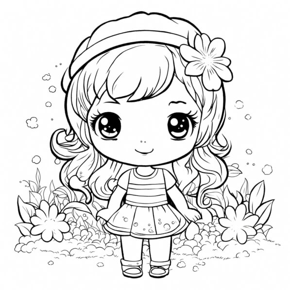 Download Cartoon Girl Coloring Page Coloring pages Online - Creative ...