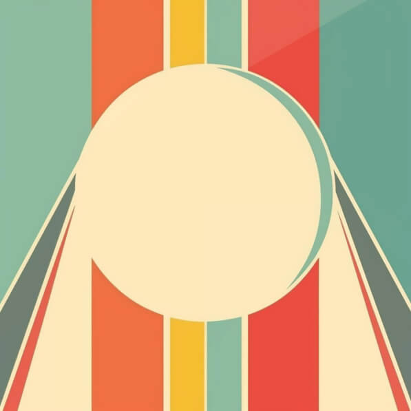 Download Colorful Retro-Style Poster with Abstract Circle Backgrounds ...