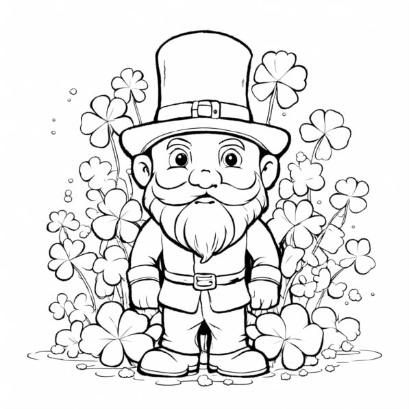 Descarga Página para colorear del duende del Día de San Patricio ...