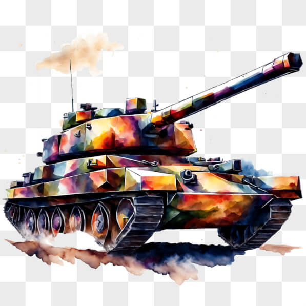 Download Colorful Armored Tank Artwork PNGs Online - Creative Fabrica