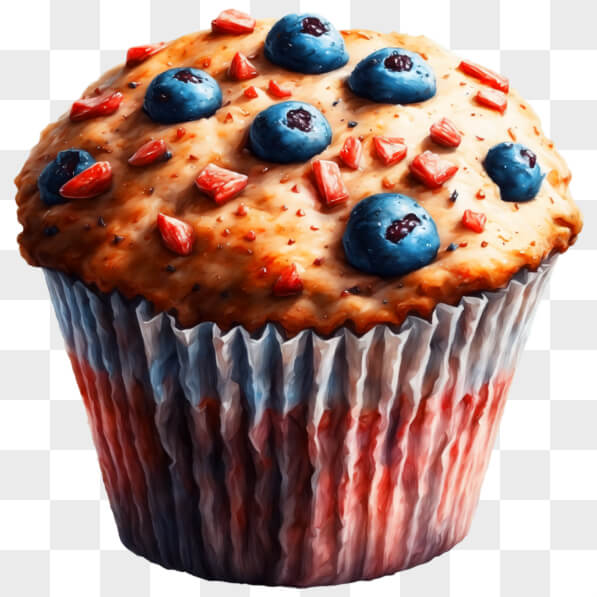 Download Blueberry Muffin with Frosting and Sugar PNGs Online ...
