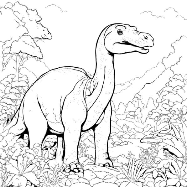 Download Dinosaur Coloring Page in Jungle Coloring pages Online ...