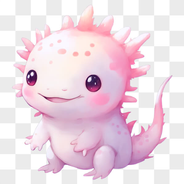 Download Kawaii Pink Lizard with Spikes Smiling Kawaii Online ...