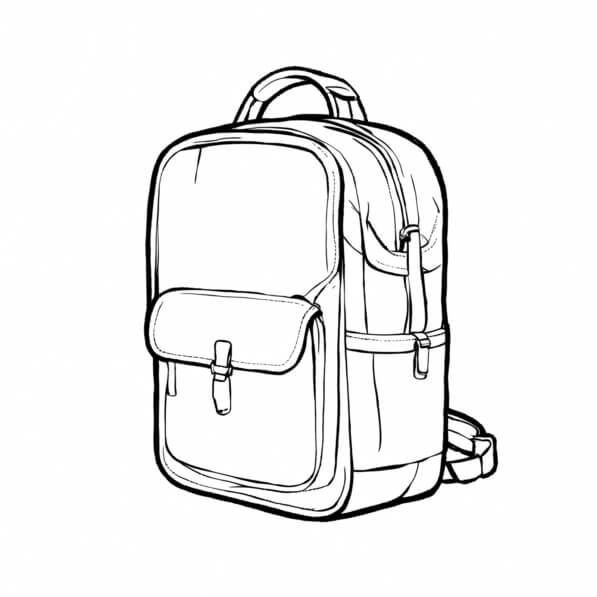 Download Empty Backpack Drawing Coloring pages Online - Creative Fabrica