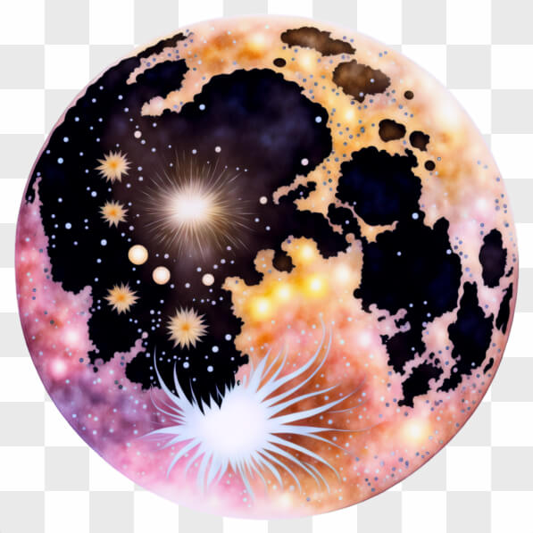 Download Full Moon with Colorful Stars and Fireworks PNGs Online ...