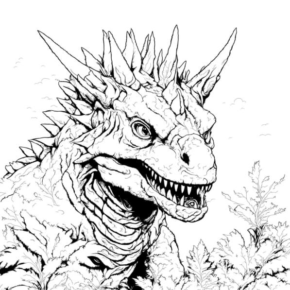 Download Angry Dinosaur Coloring Page Coloring pages Online - Creative ...
