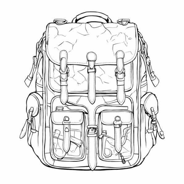 Download Educational Backpack Drawing Coloring pages Online - Creative ...