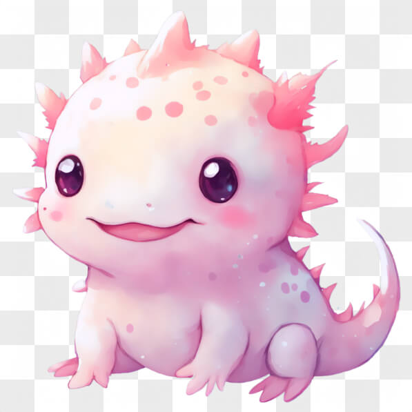 Download Kawaii Pink Lizard Illustration Kawaii Online - Creative Fabrica