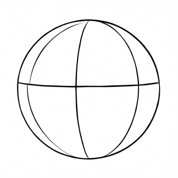 Download Educational Drawing of a Sphere with Lines Coloring pages ...