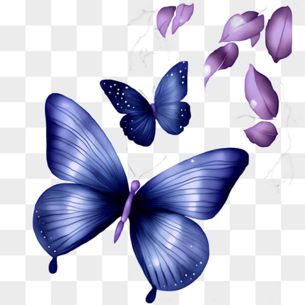Download Colorful Butterflies on Branches PNGs Online - Creative Fabrica