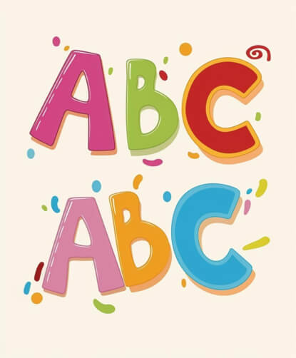 Descarga Letras del Alfabeto ABC Coloridas en Fondo Amarillo Fondos En ...