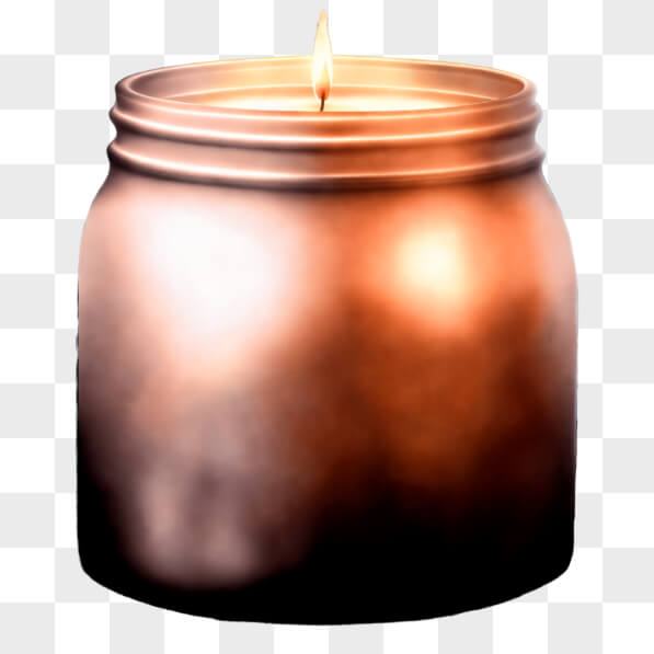 Download Lit Copper Candle for Decoration and Ambiance PNG Online ...
