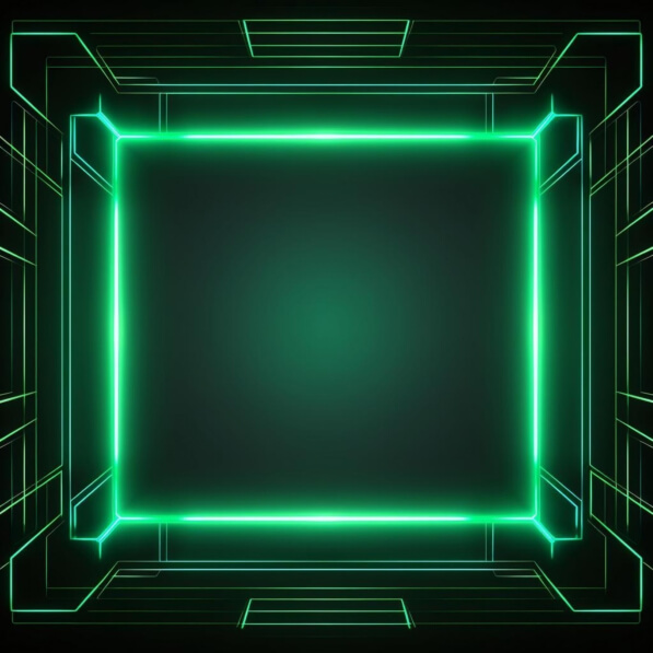 Download Square Frame with Green Neon Lights Backgrounds Online ...