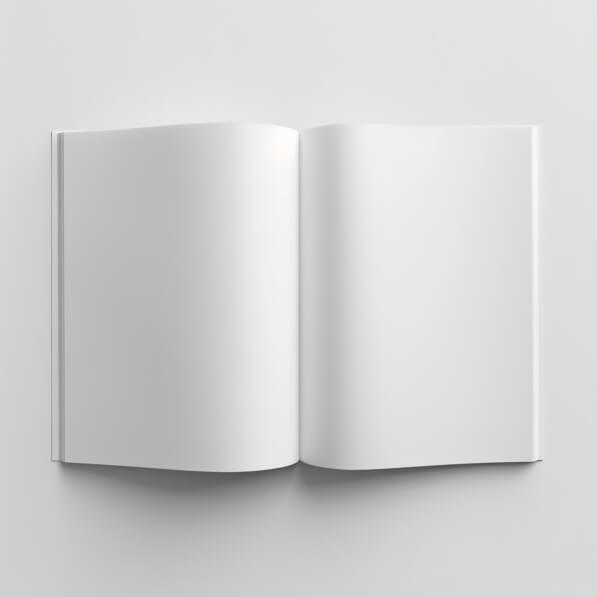 Download Open White Book with Blank Pages Mockups Online - Creative Fabrica