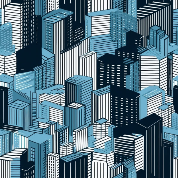 Download Seamless Pattern of Blue and White Buildings Patterns Online ...