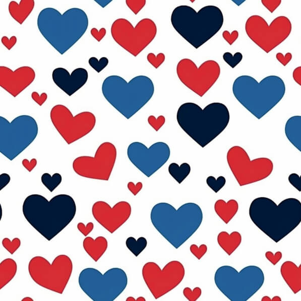Download Red, Blue, and White Hearts Seamless Pattern Patterns Online ...