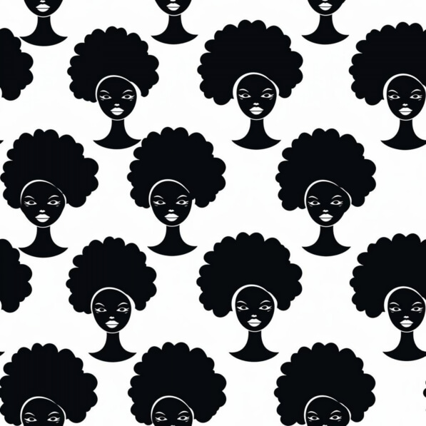 Download Black and White Seamless Pattern with Faces of African ...