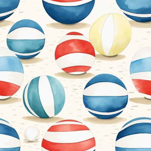 Download Seamless Beach Ball Pattern Patterns Online - Creative Fabrica