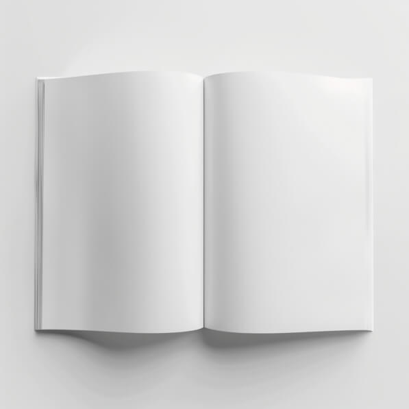 Descarga Libro Abierto con Páginas en Blanco Mockups En Línea ...
