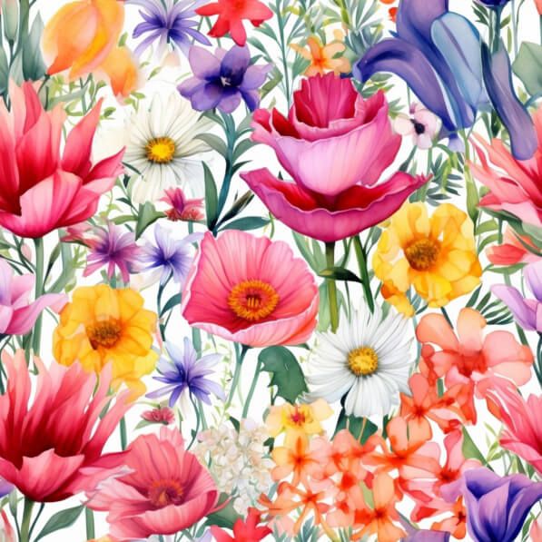 Download Colorful Flower Pattern Patterns Online - Creative Fabrica