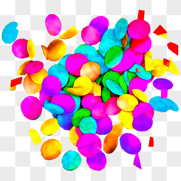 Download Colorful Confetti Circles on Black Background PNGs Online ...