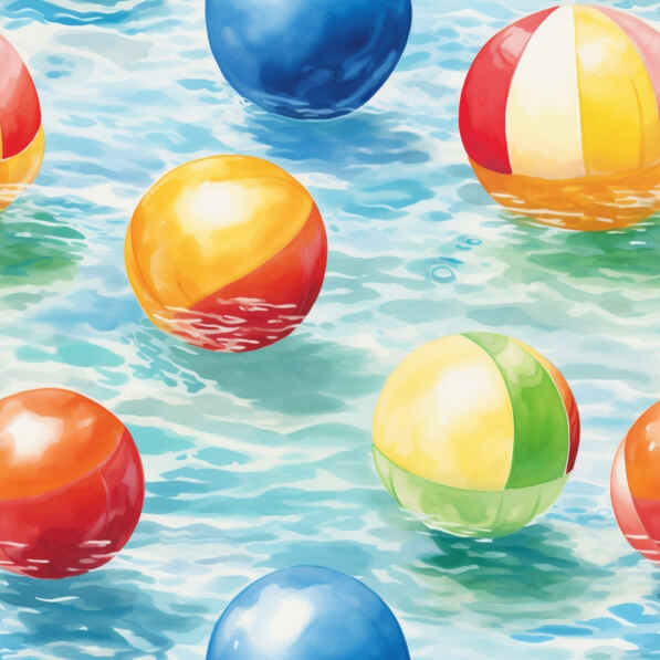 Download Colorful Beach Balls Floating in the Water Patterns Online ...