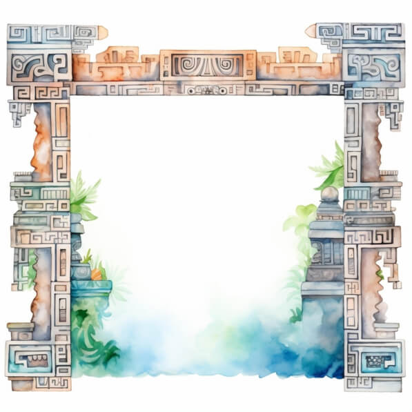 Download Aztec Temple Frame with Trees and Plants Backgrounds Online ...