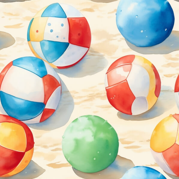 Download Colorful Beach Balls Pattern on Sandy Beach Patterns Online ...