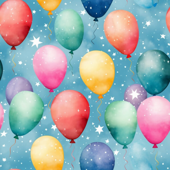 Descarga Patrón continuo de globos y estrellas coloridos Patrones En ...