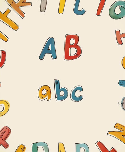 Download Colorful Letters Spelling Alphabet in Circular Pattern ...