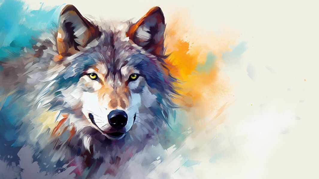 Download Abstract Painting of Gray Wolf Backgrounds Online - Creative ...
