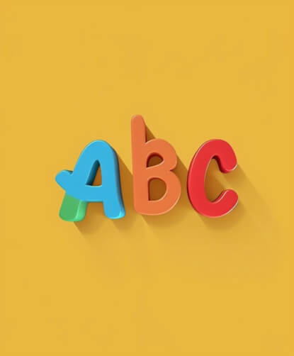 Download Colorful ABC Alphabet Lettering on White Background ...