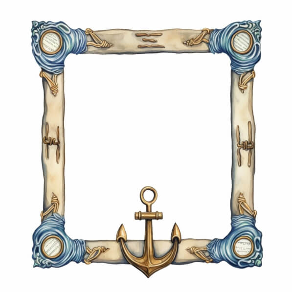 Download Nautical Frame with Anchor and Rope Backgrounds Online ...