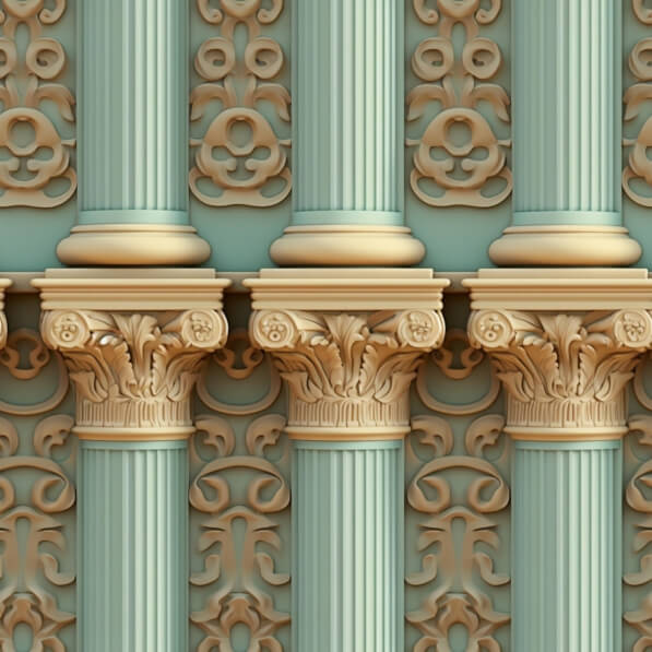 Download Ornately Decorated Columns Patterns Online - Creative Fabrica