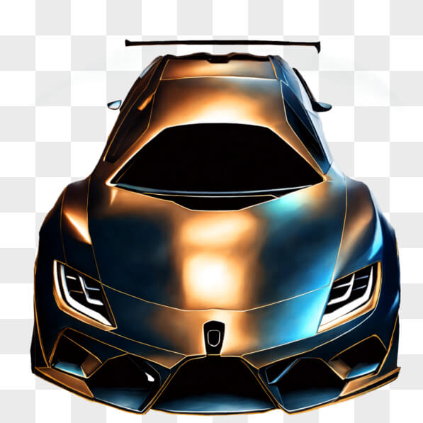 Download Blue and Gold Lamborghini Sports Car Floating in Mid-Air PNGs ...