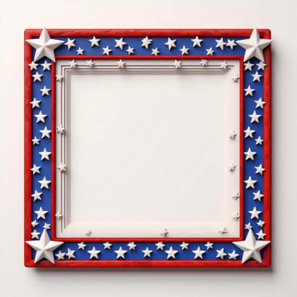 Download Patriotic White Frame with Stars Backgrounds Online - Creative ...
