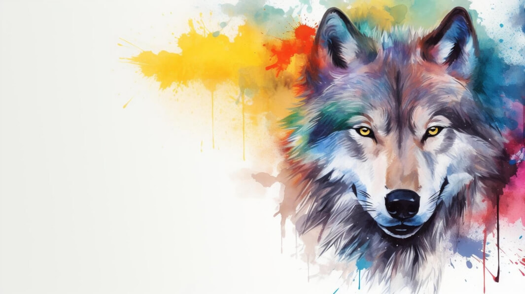 Download Abstract Wolf Head Painting Backgrounds Online - Creative Fabrica