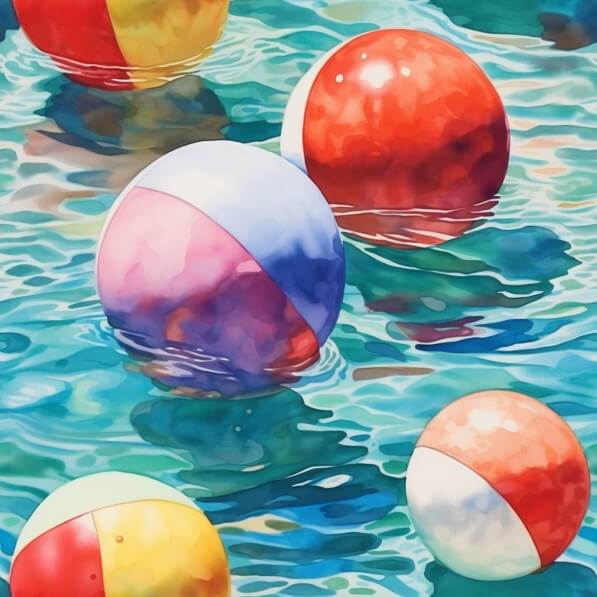 Download Colorful Beach Balls Painting Patterns Online - Creative Fabrica