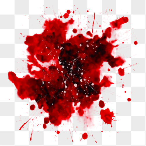 Download Abstract Red Paint Splatter representing blood or artistic ...