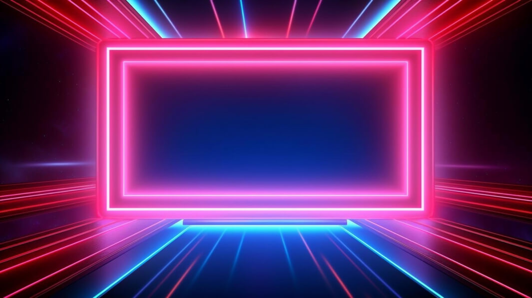 Download Square Frame with Neon Lights Backgrounds Online - Creative ...