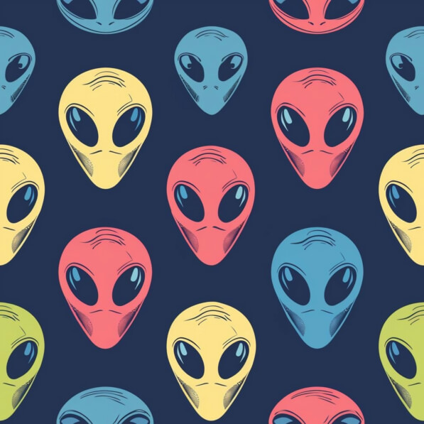 Download Colorful Alien Heads Seamless Pattern Patterns Online ...