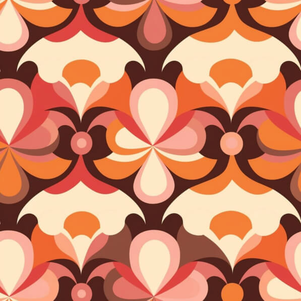 Download Abstract Retro-Style Flower Pattern Patterns Online - Creative ...