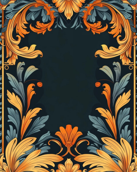Download Elegant Ornate Frame with Flowers and Leaves Backgrounds ...