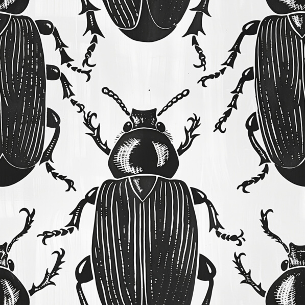 Download Seamless Pattern of Black and White Beetles Patterns Online ...