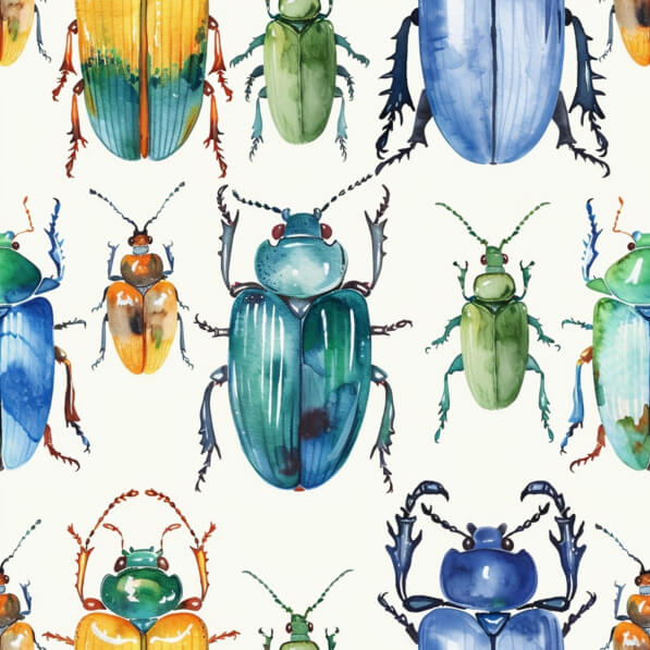Download Colorful Beetles Seamless Pattern Patterns Online - Creative ...