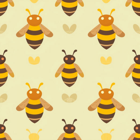 Download Seamless Bee Pattern Patterns Online - Creative Fabrica
