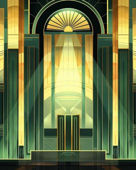 Download Art Deco Room with Stylish Decor Backgrounds Online - Creative ...