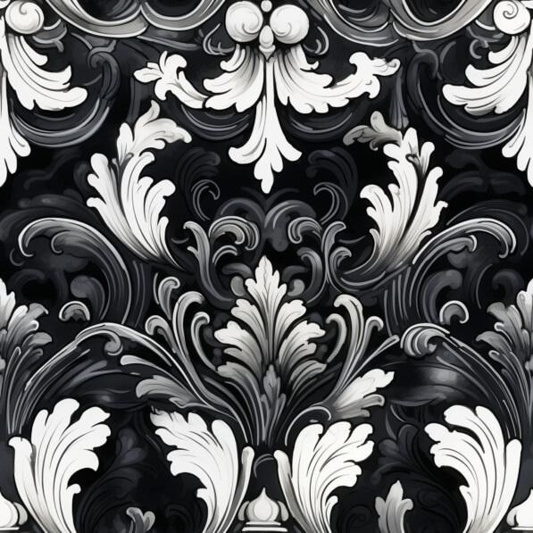 Download Elaborate Black and White Floral Wallpaper Patterns Online ...