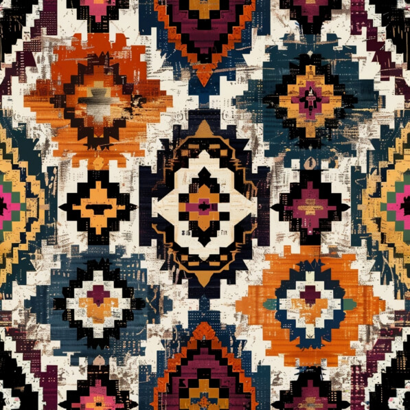 Download Colorful Southwestern Rug with Geometric Patterns Patterns ...